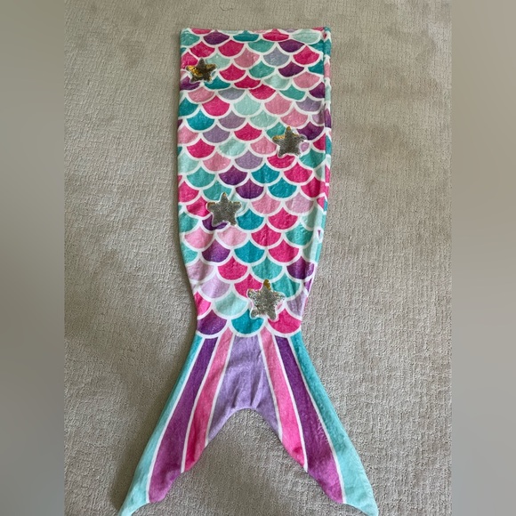 Bedding | Mermaid Fish Tail Blanket Very Soft With Sequins Stars | Poshmark